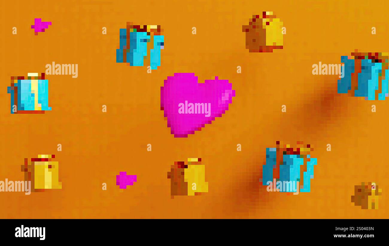 Holidays pixel art. Computer generated Stock Photo - Alamy