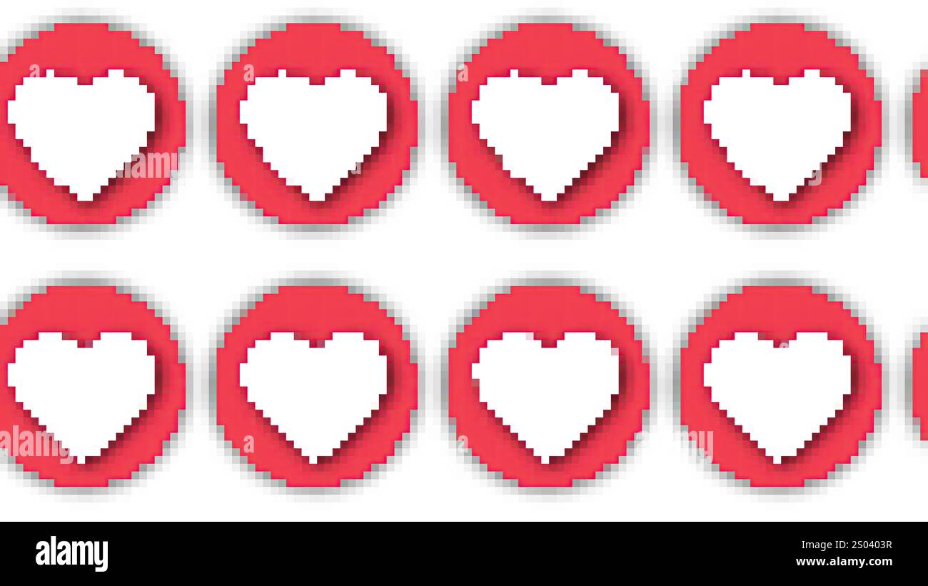Pixel art Heart. Computer generated Stock Photo - Alamy