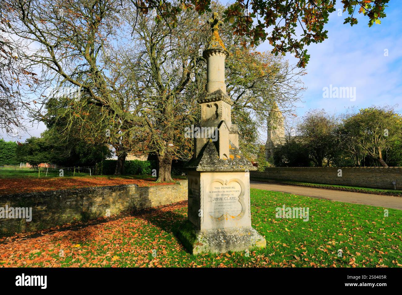 The John Clare Memorial, (peoples poet), Helpston village ...