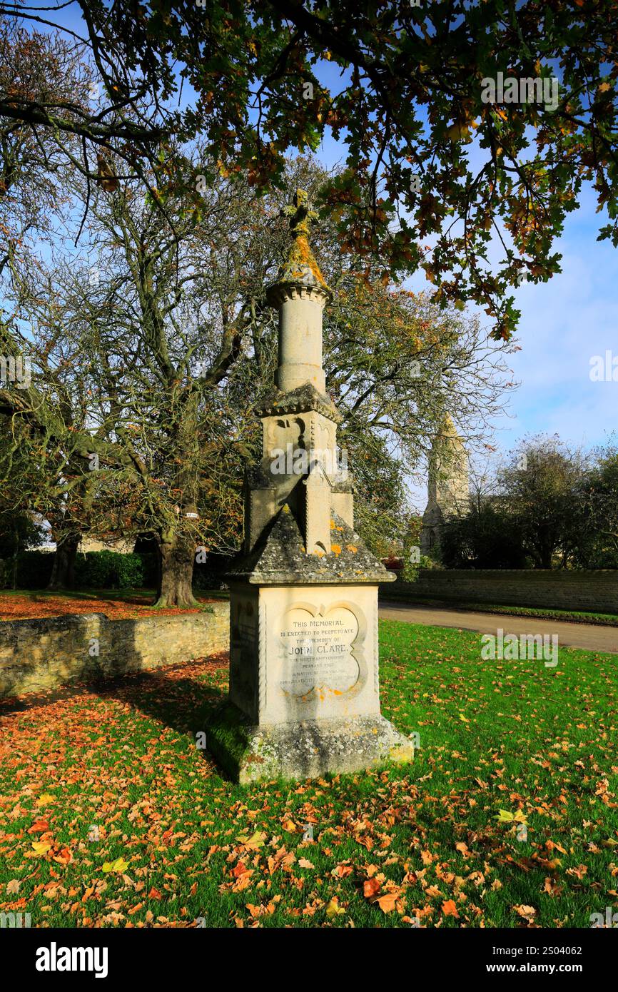 The John Clare Memorial, (peoples poet), Helpston village ...
