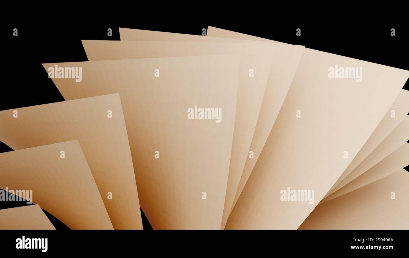 Rotating sheets of paper. Computer generated Stock Photo - Alamy