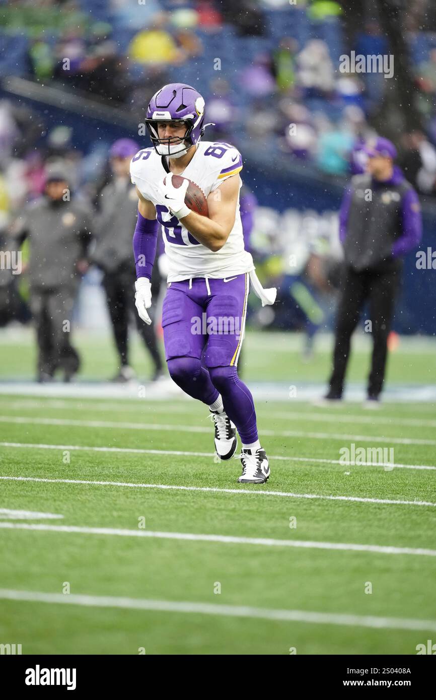 Minnesota Vikings tight end Johnny Mundt (86) runs with the ball before ...