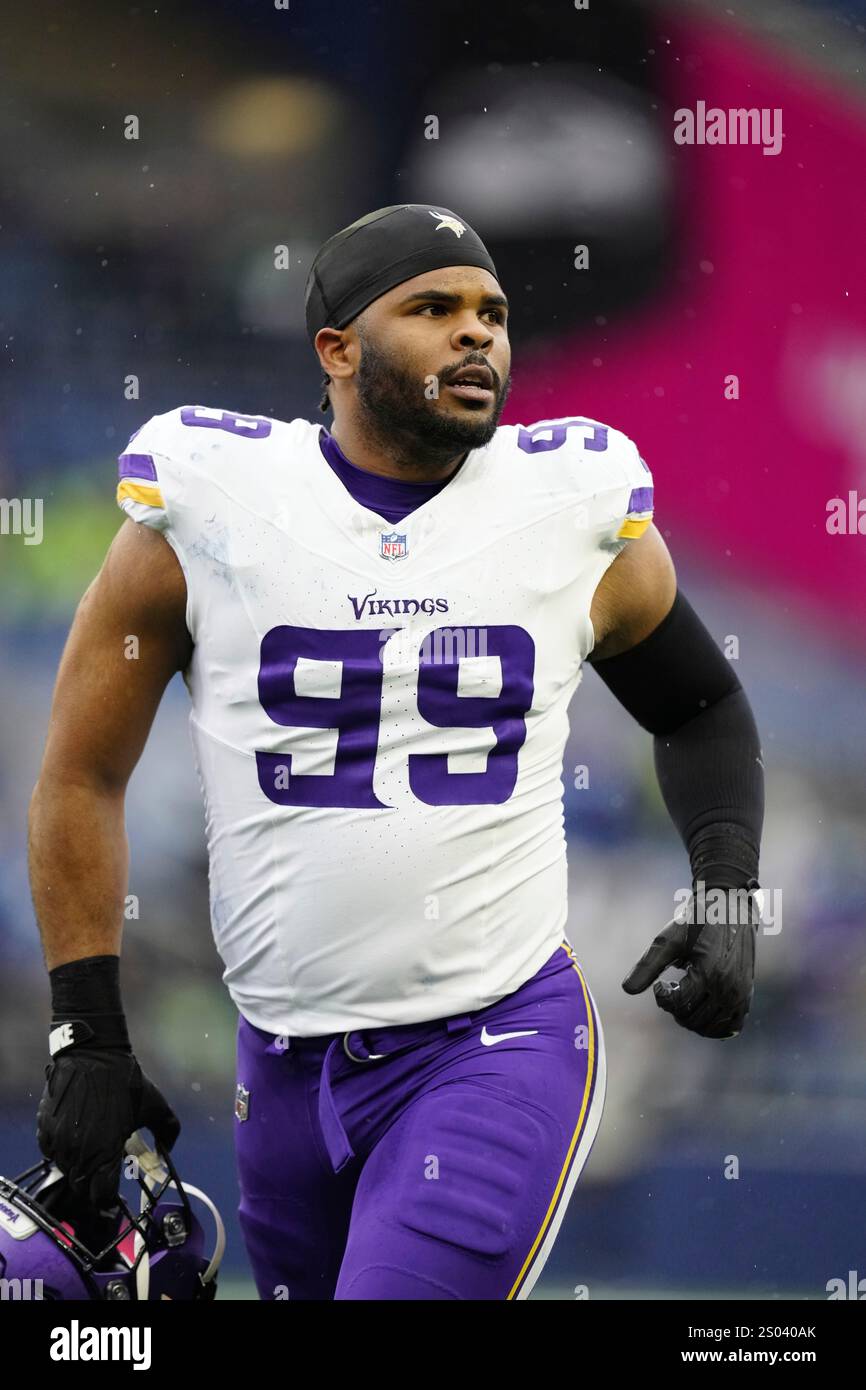 Minnesota Vikings defensive tackle Jerry Tillery (99) runs off the ...