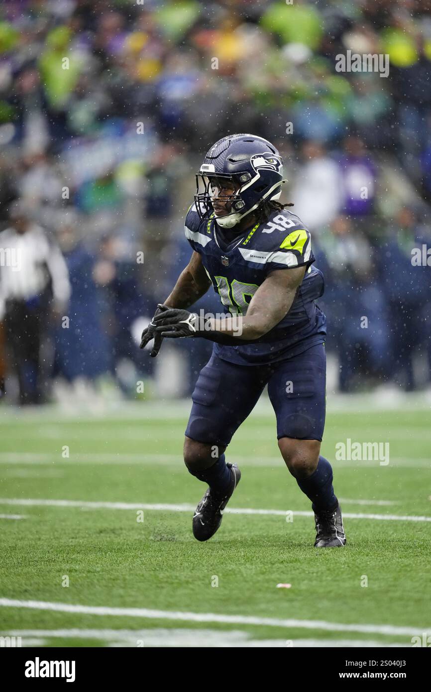 Seattle Seahawks linebacker Tyrice Knight (48) runs down the field ...