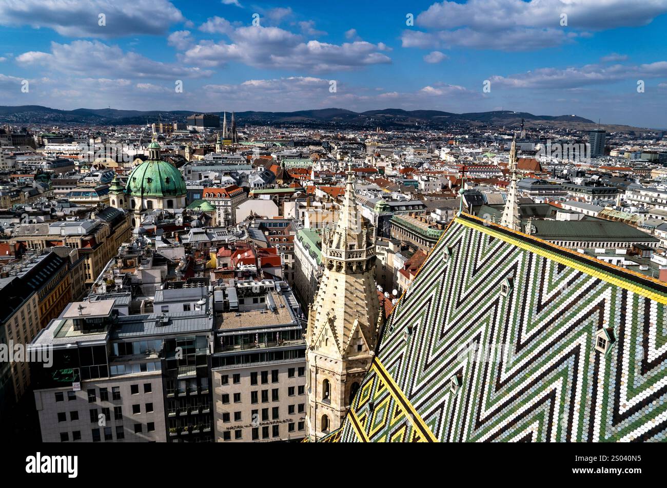 A panoramic view of Vienna, Austria, showcasing the city's skyline with ...