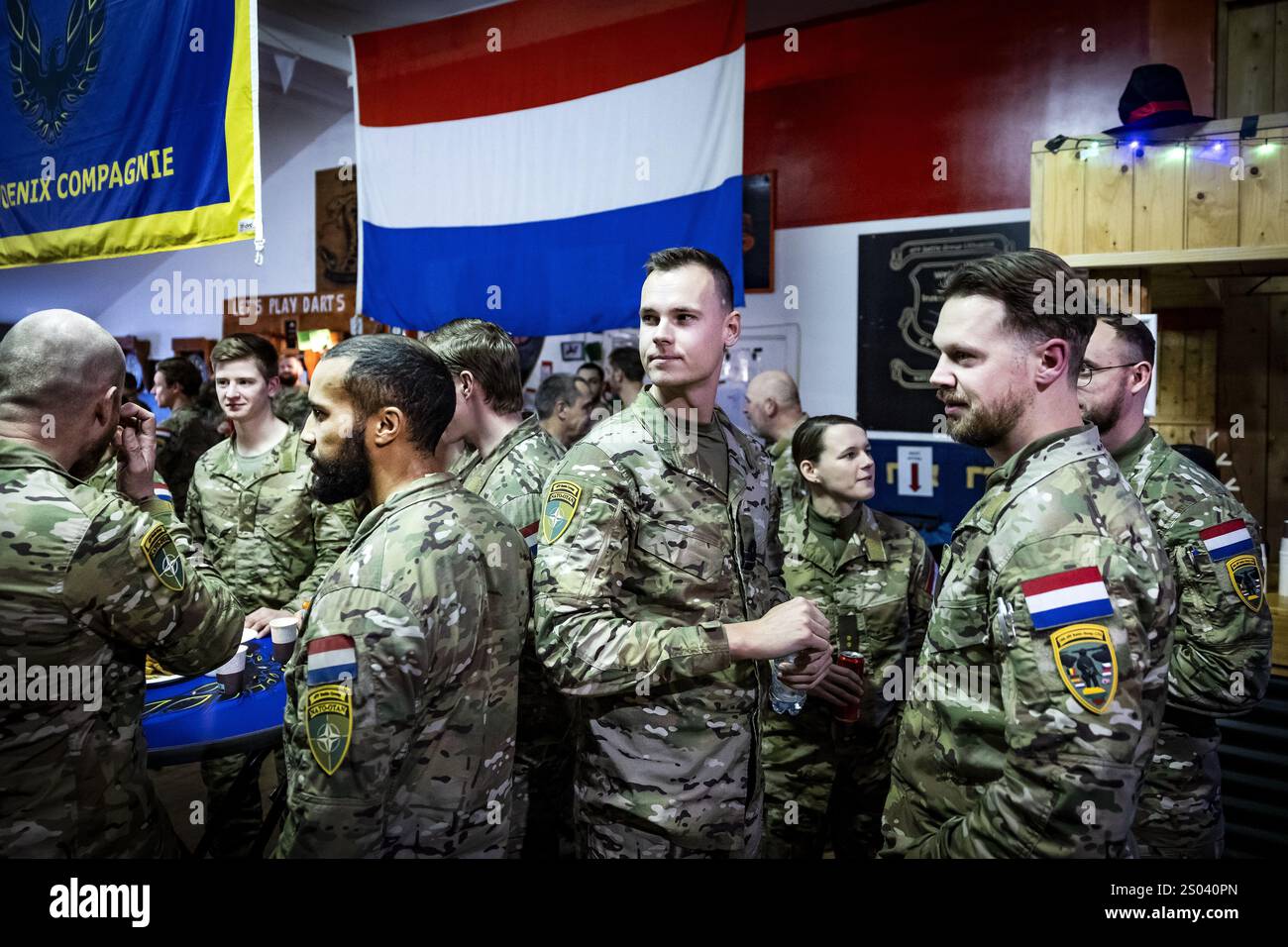 RUKLA - Dutch soldiers at the military base in Rukla near the Russian ...