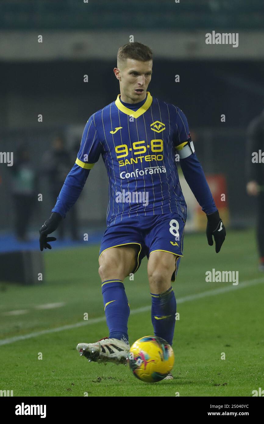 Darko Lazovic of Hellas Verona seen in action during the Italian Serie A soccer match between ...