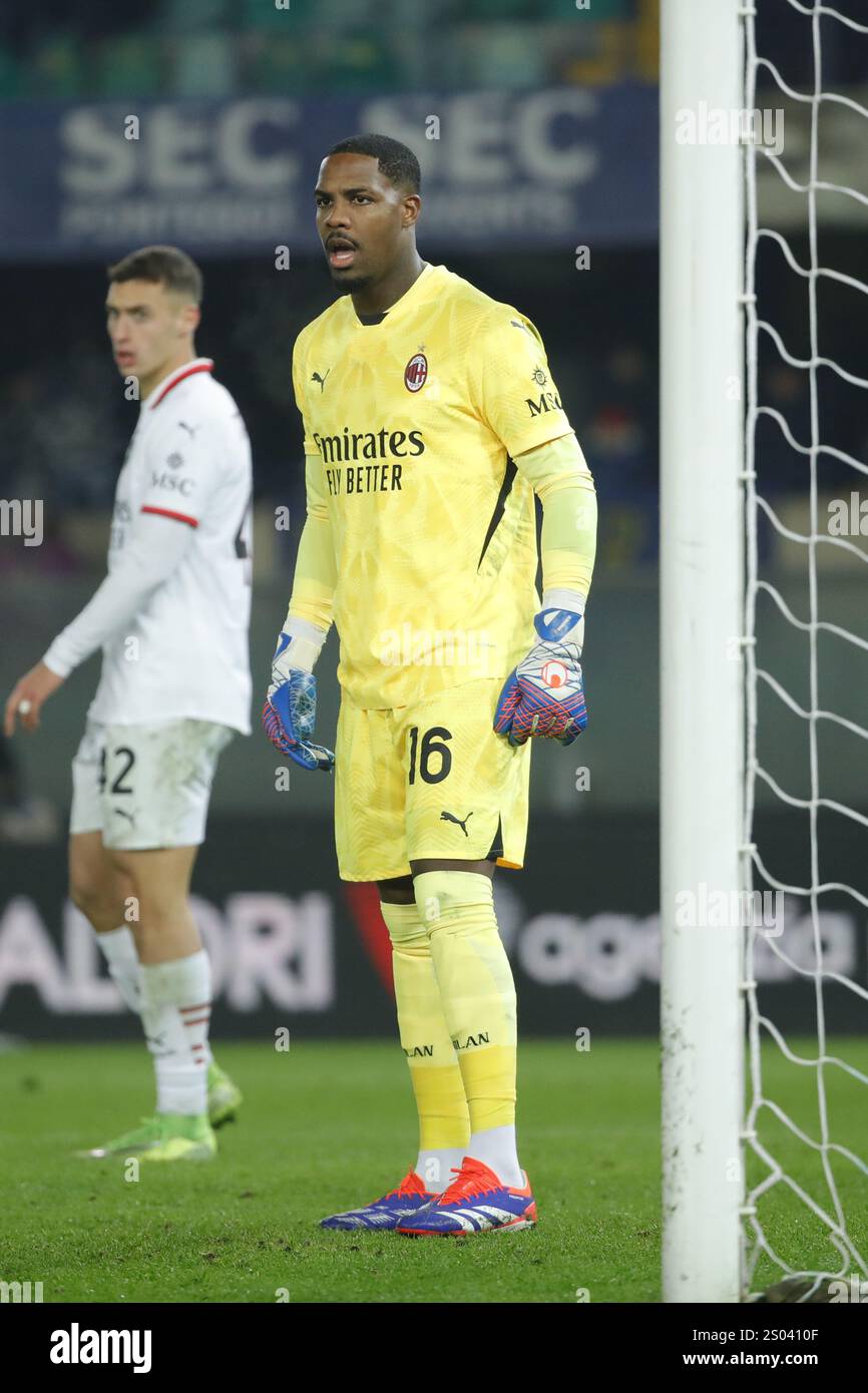 Mike Maignan of AC Milan seen during the Italian Serie A soccer match ...