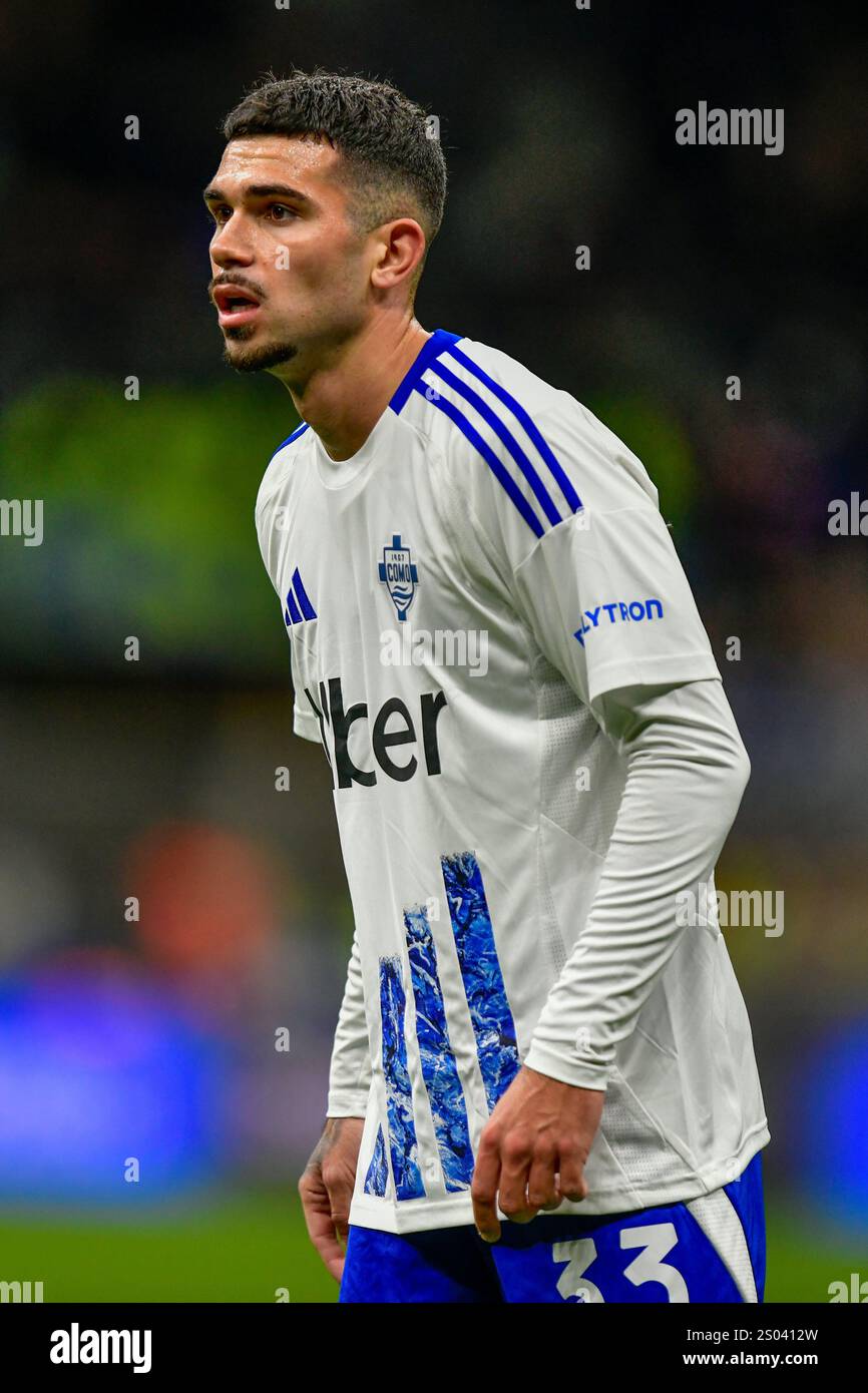 Milano, Italy. 23rd Dec, 2024. Lucas Da Cunha (33) of Como seen during ...