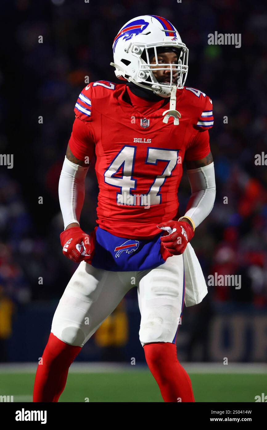 Buffalo Bills cornerback Christian Benford (47) lines up during the ...