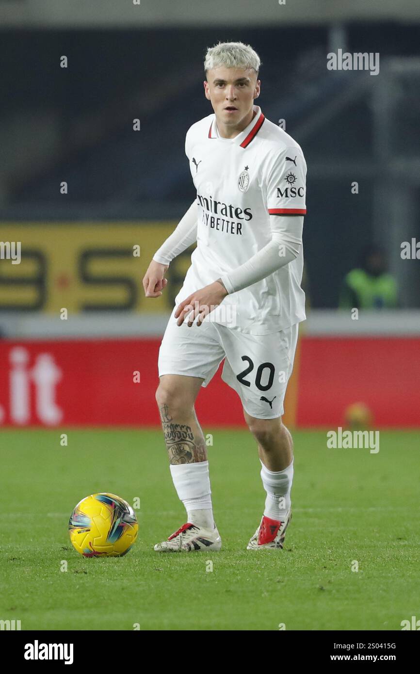 Alex Jimenez of AC Milan seen in action during the Italian Serie A ...