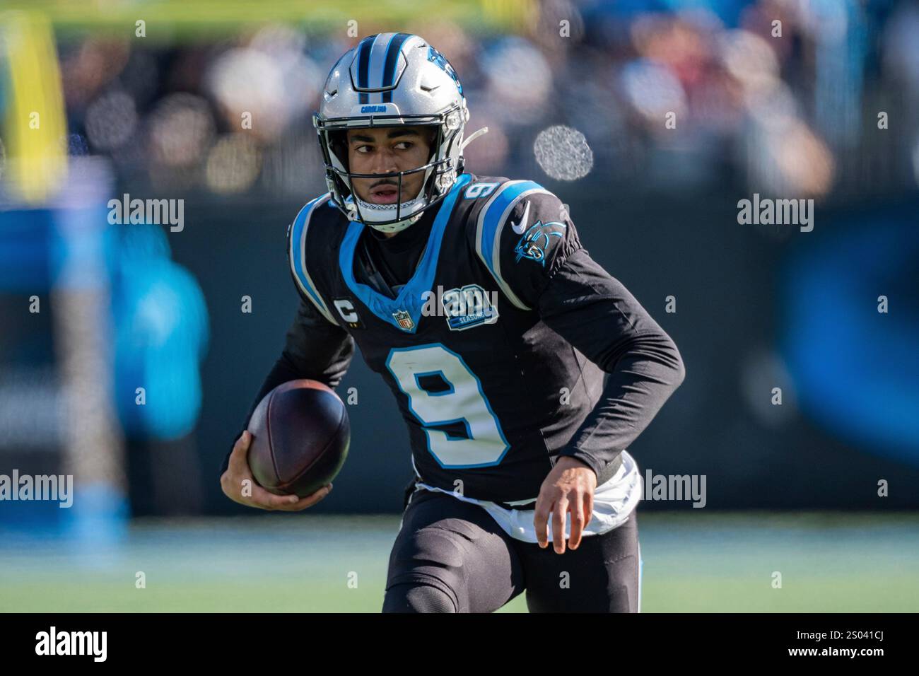 Carolina Panthers quarterback Bryce Young (9) plays during an NFL ...