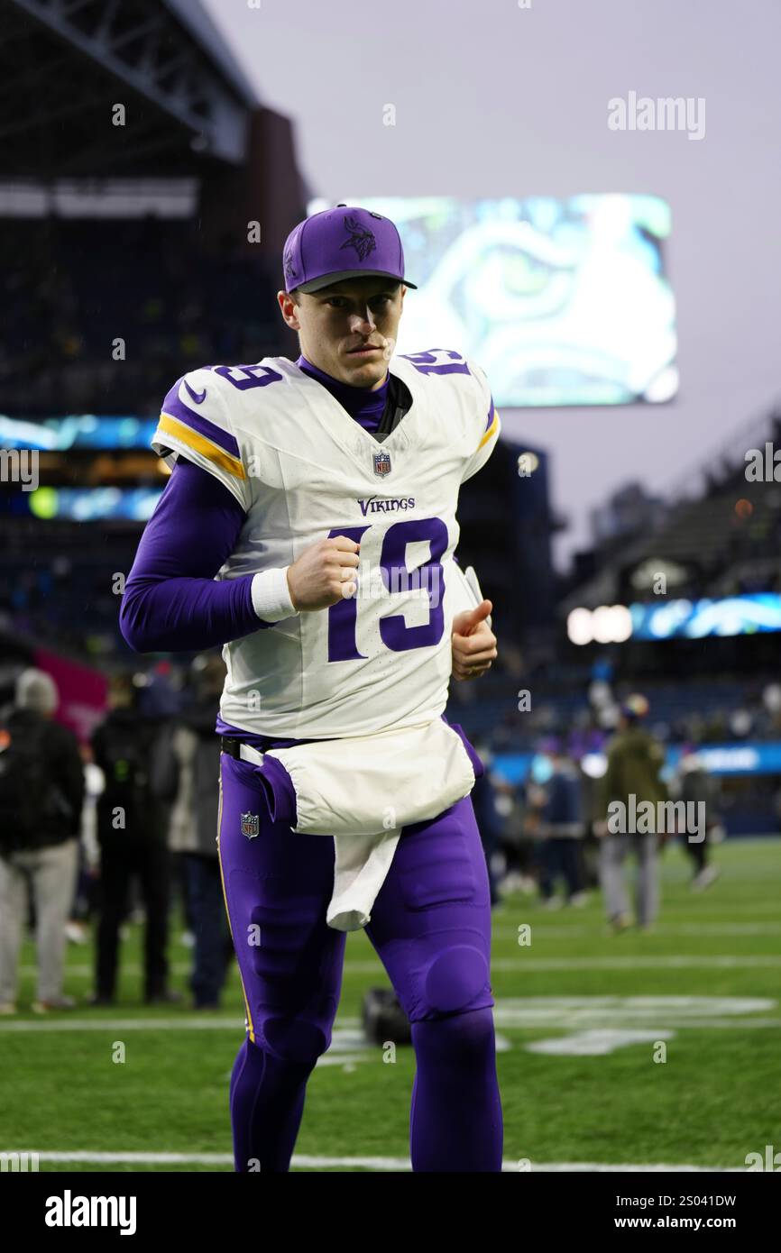 Minnesota Vikings quarterback Brett Rypien (19) walks off the field ...