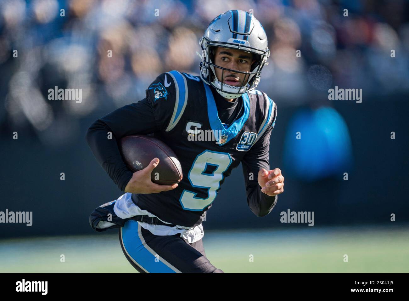 Carolina Panthers quarterback Bryce Young (9) plays during an NFL ...