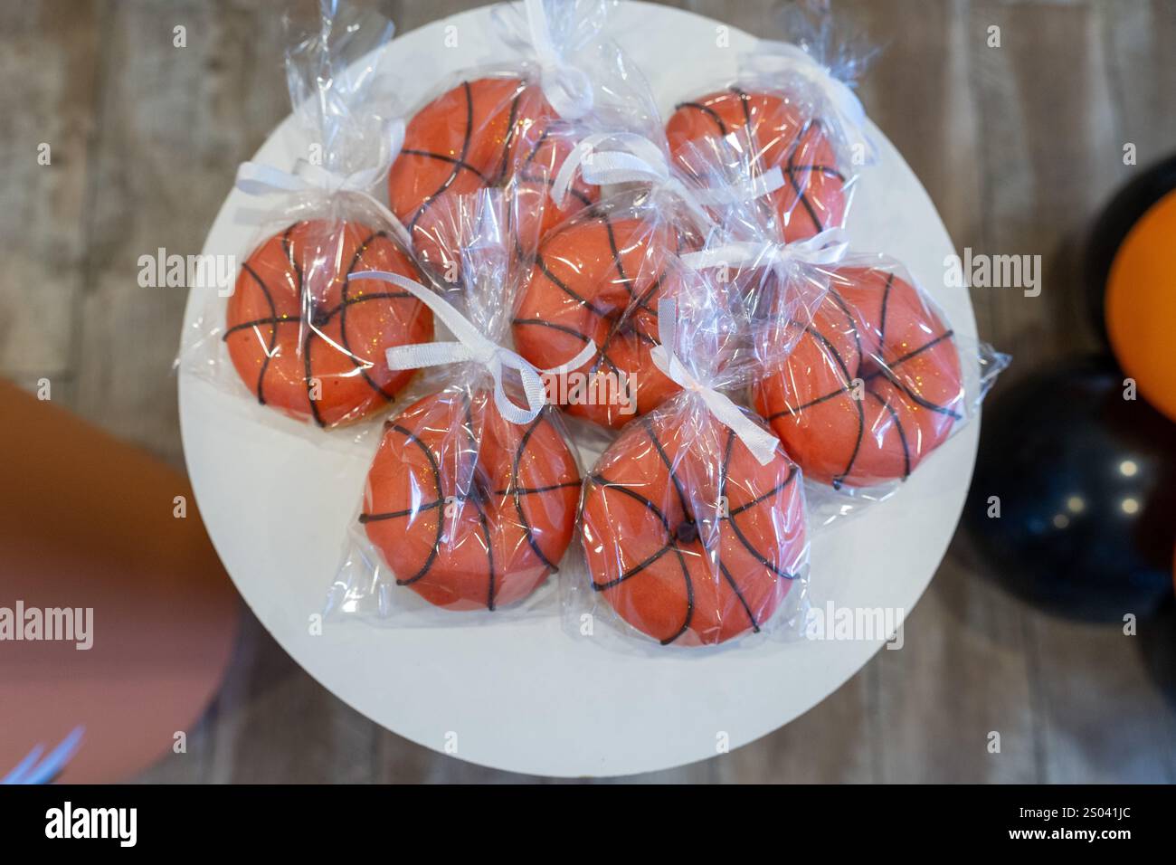 Basketball-Inspired Donuts: A Playful Birthday Treat Stock Photo - Alamy