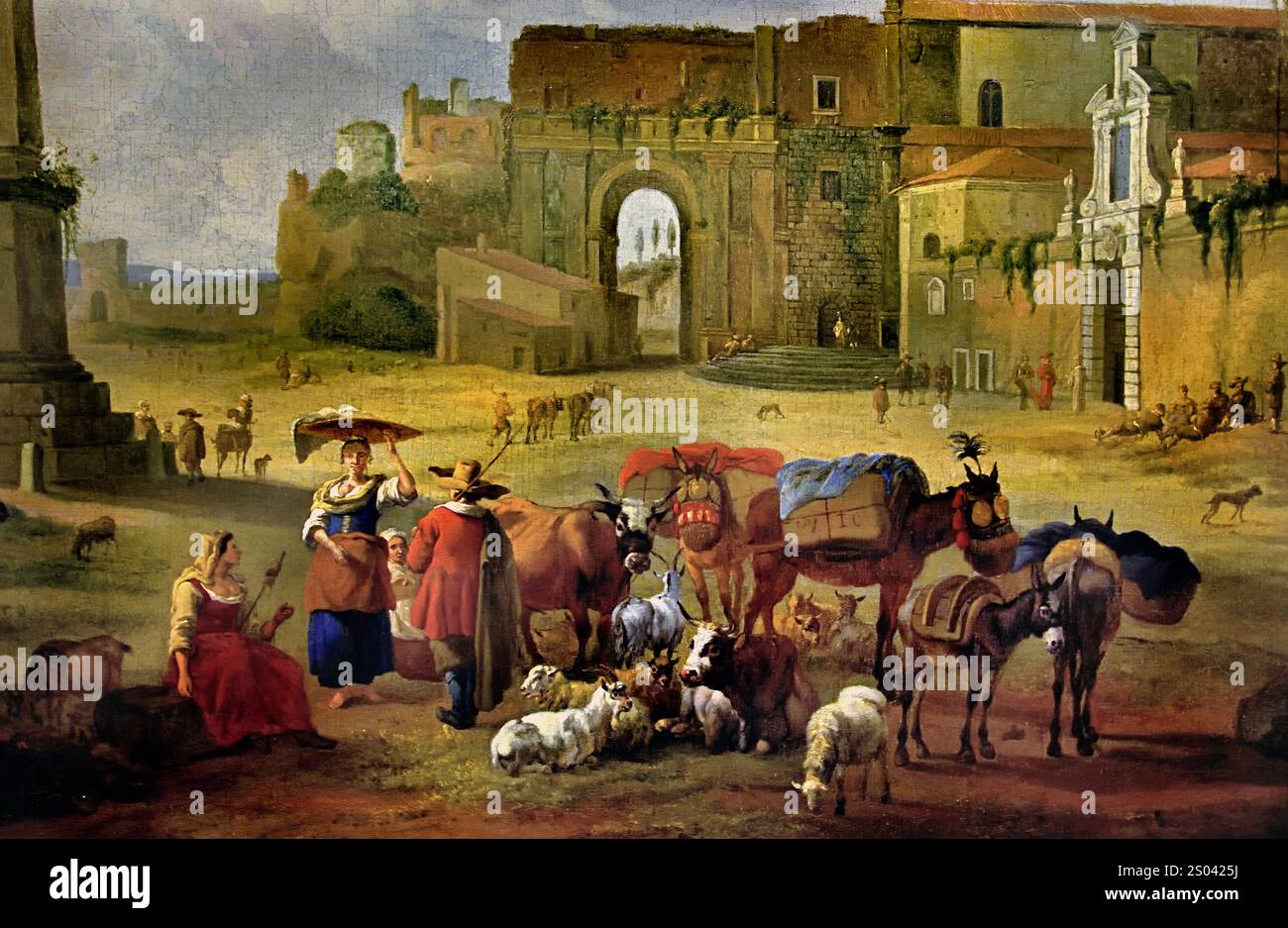 Roman Populace on the Piazza del Popolo, Rome, Roman, Italy,Italian ...