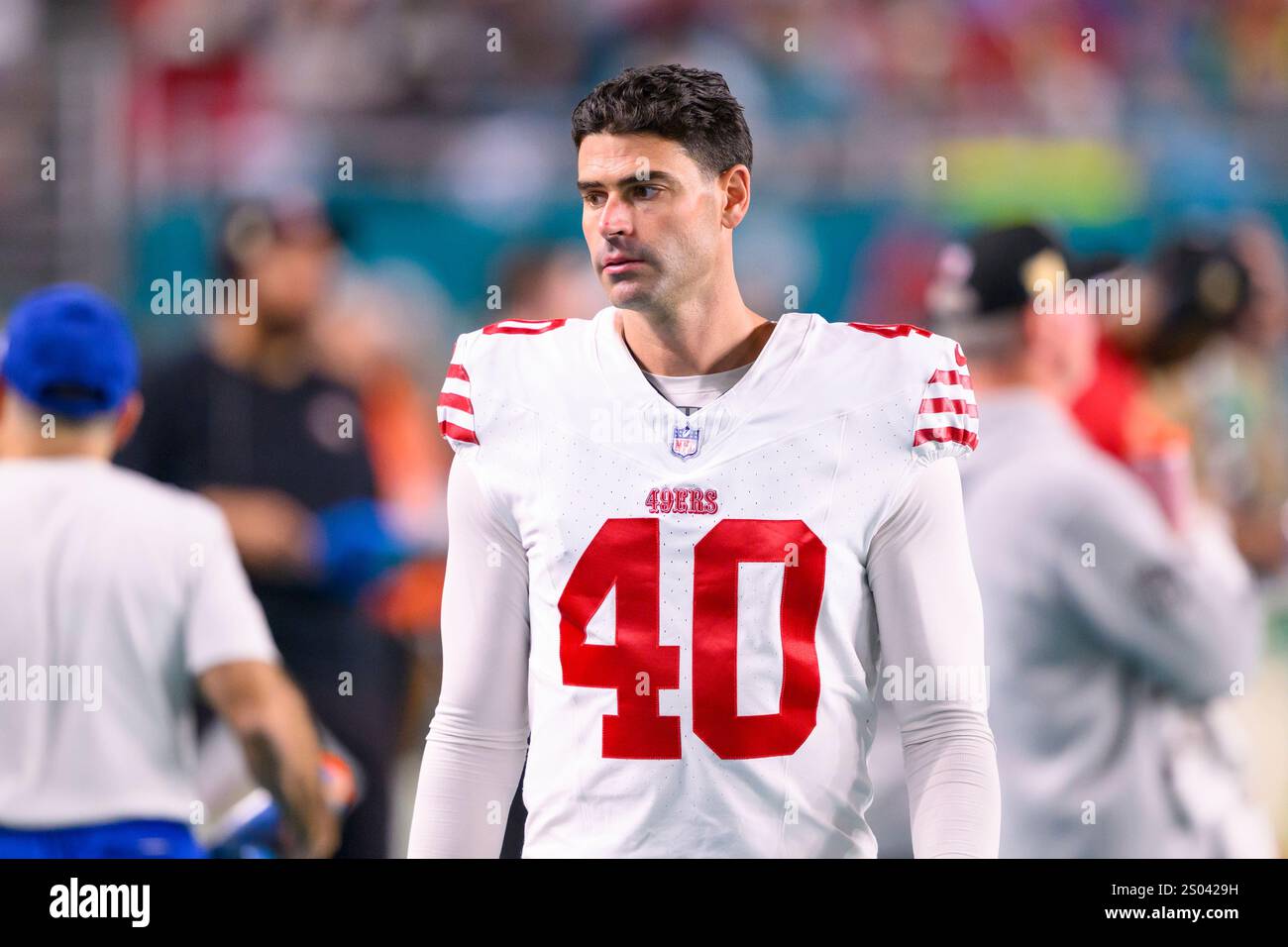 San Francisco 49ers punter Pat O'Donnell (40) stands one the sidelines ...