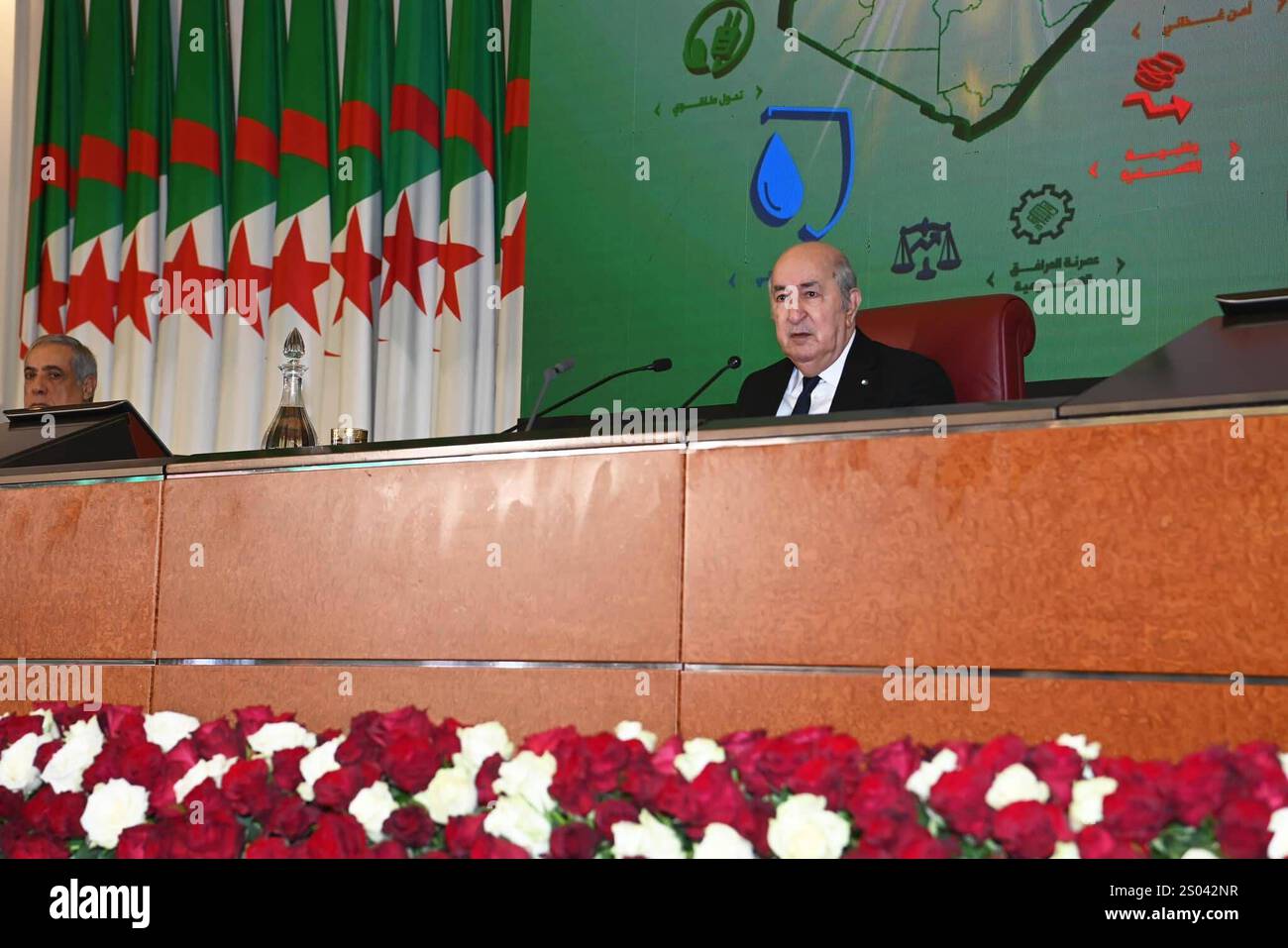 Algerian President Abdelmadjid Tebboune supervises the government s ...