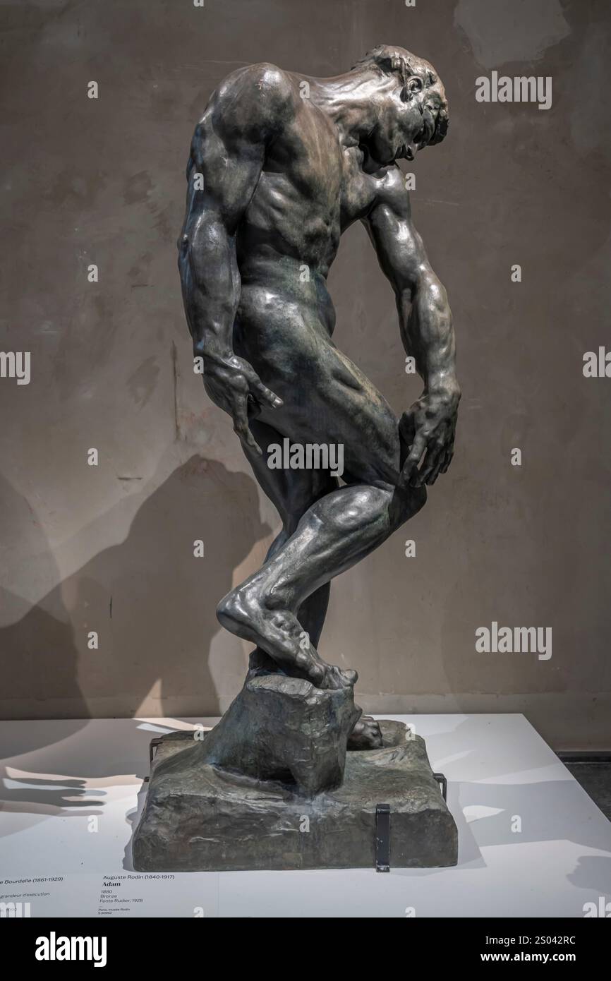Paris, France - 12 14 2024: Bourdelle Museum. Bronze sculpture Adam ...
