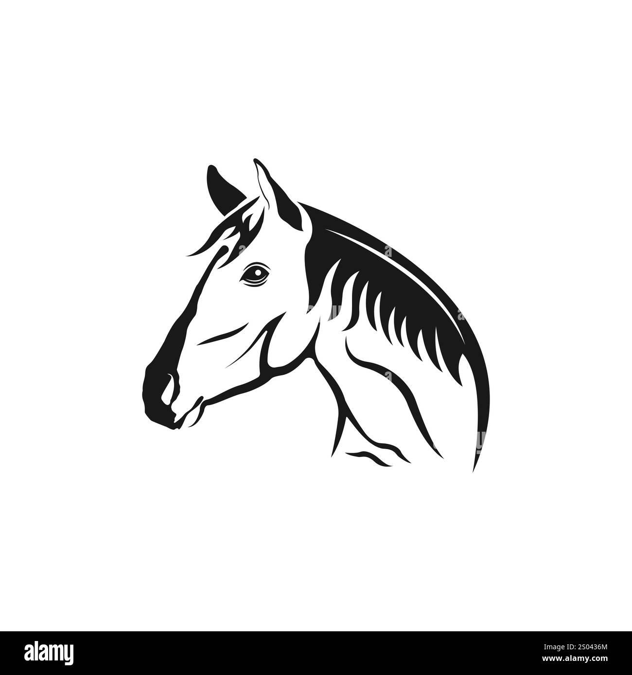 Black silhouette head wild Stock Vector Images - Alamy