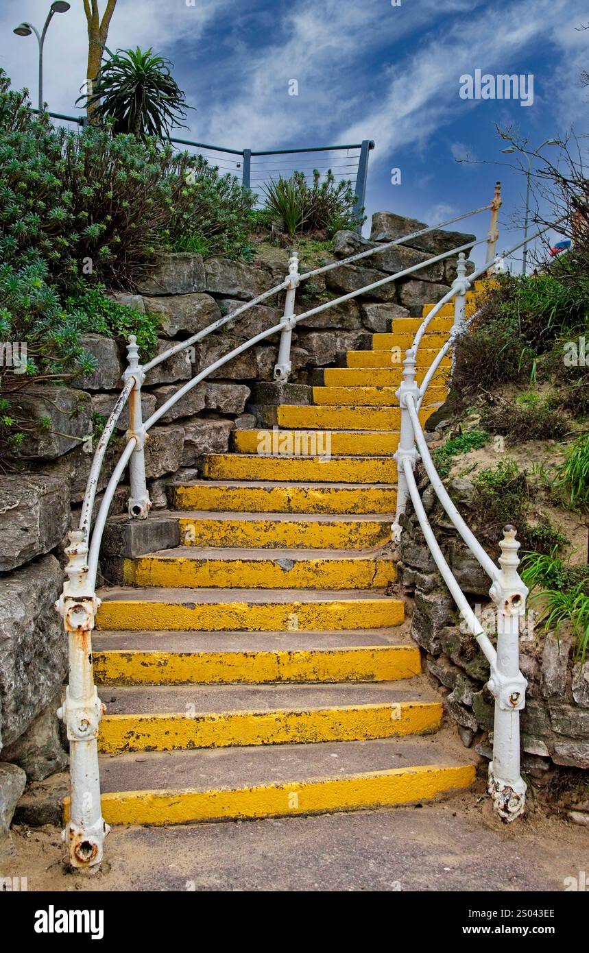 Concrete steps leading upward Stock Photo - Alamy