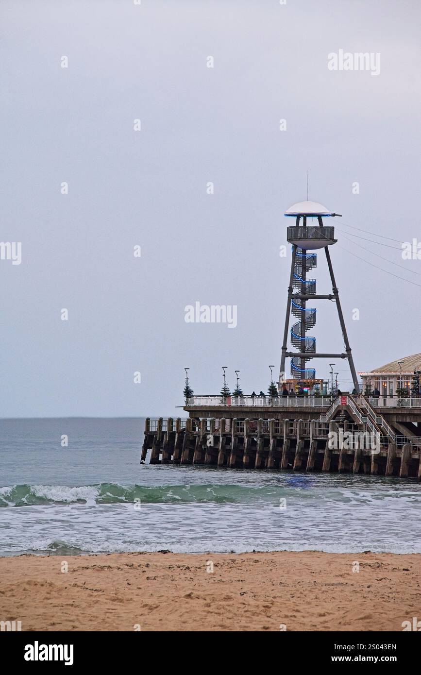 Bournemouth Pier zip wire tower Stock Photo - Alamy