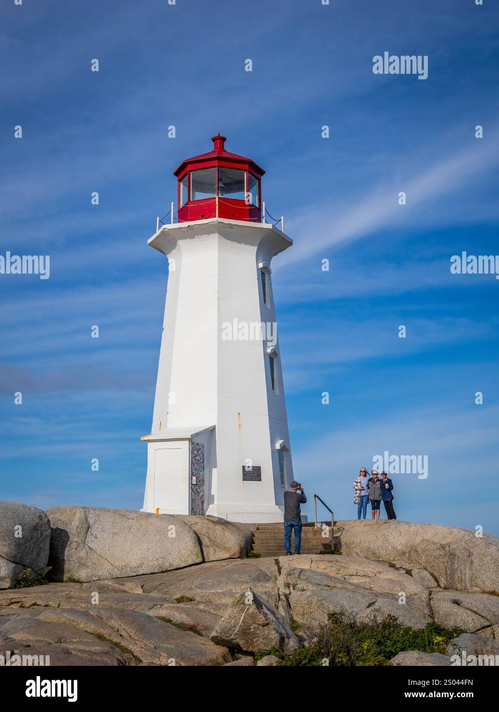 Peggys Point Lighthouse also known as Peggys Cove Lighthouse at the ...