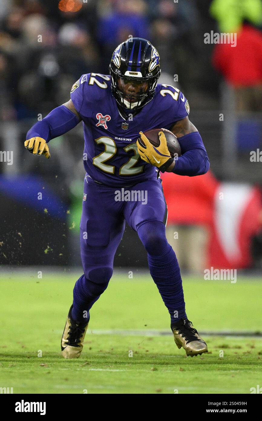 Baltimore Ravens running back Derrick Henry (22) runs the ball during ...