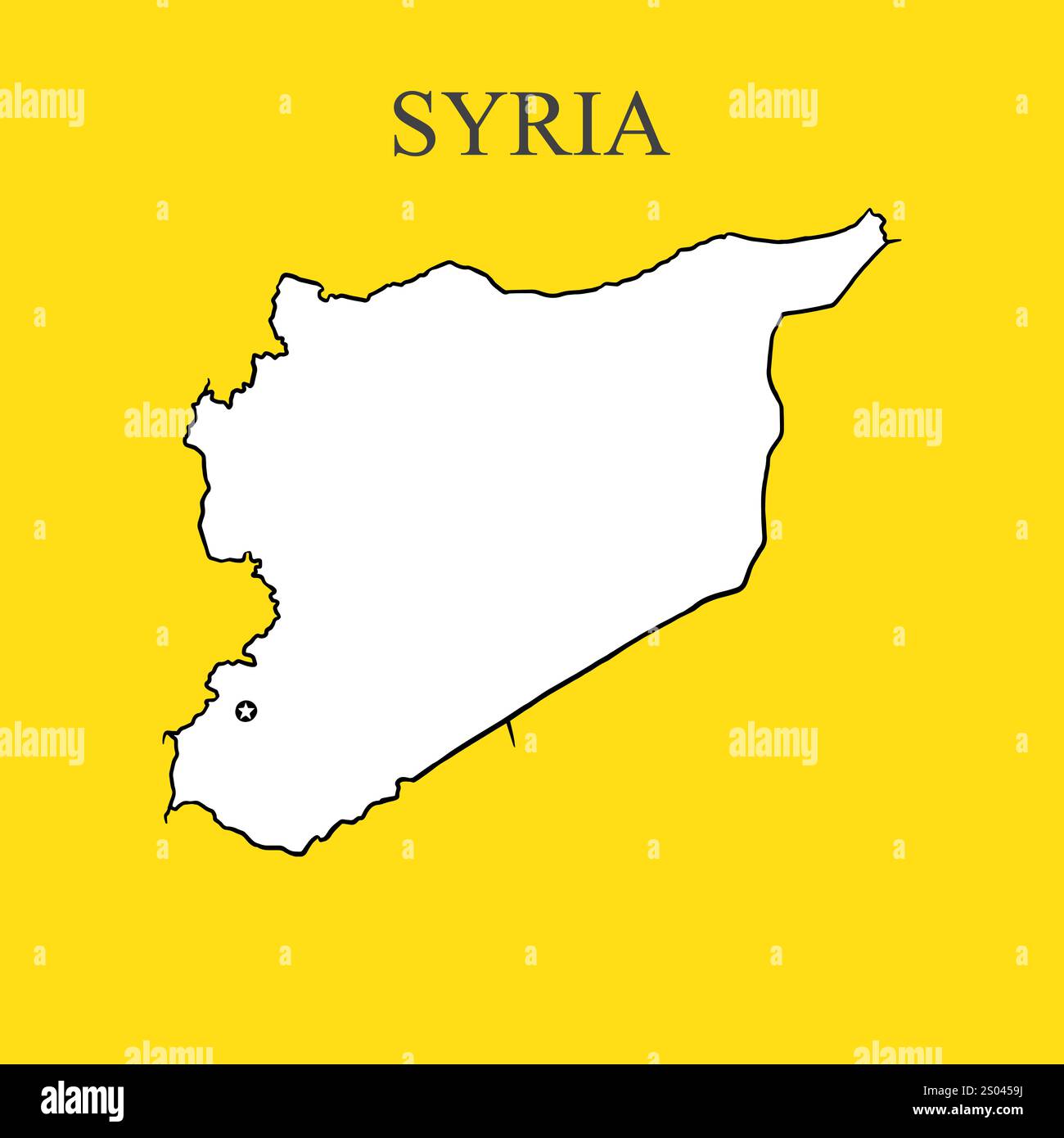 Vintage Map of Syria. Hand drawn. vector Stock Vector Image & Art - Alamy