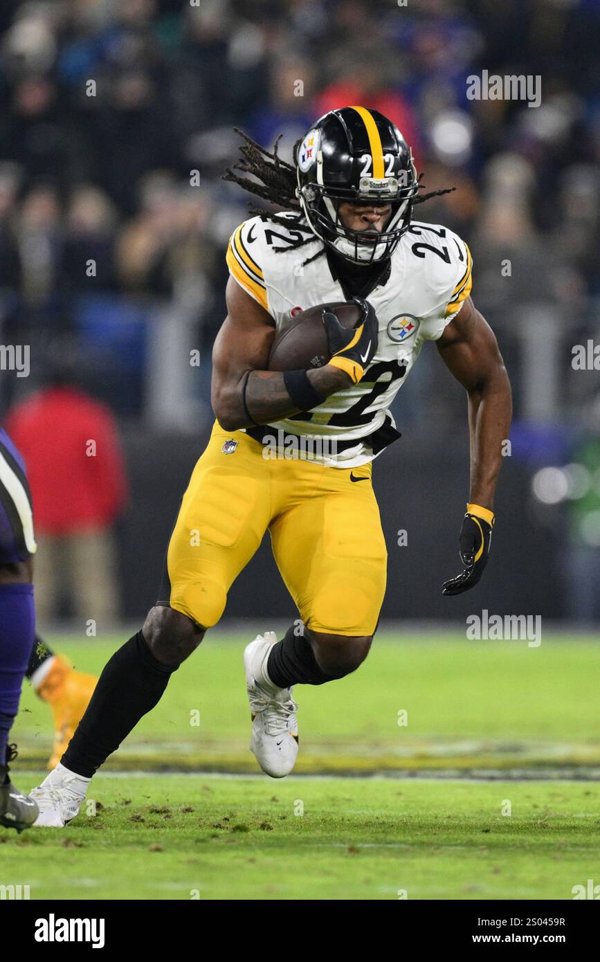 Pittsburgh Steelers running back Najee Harris (22) runs the ball during ...