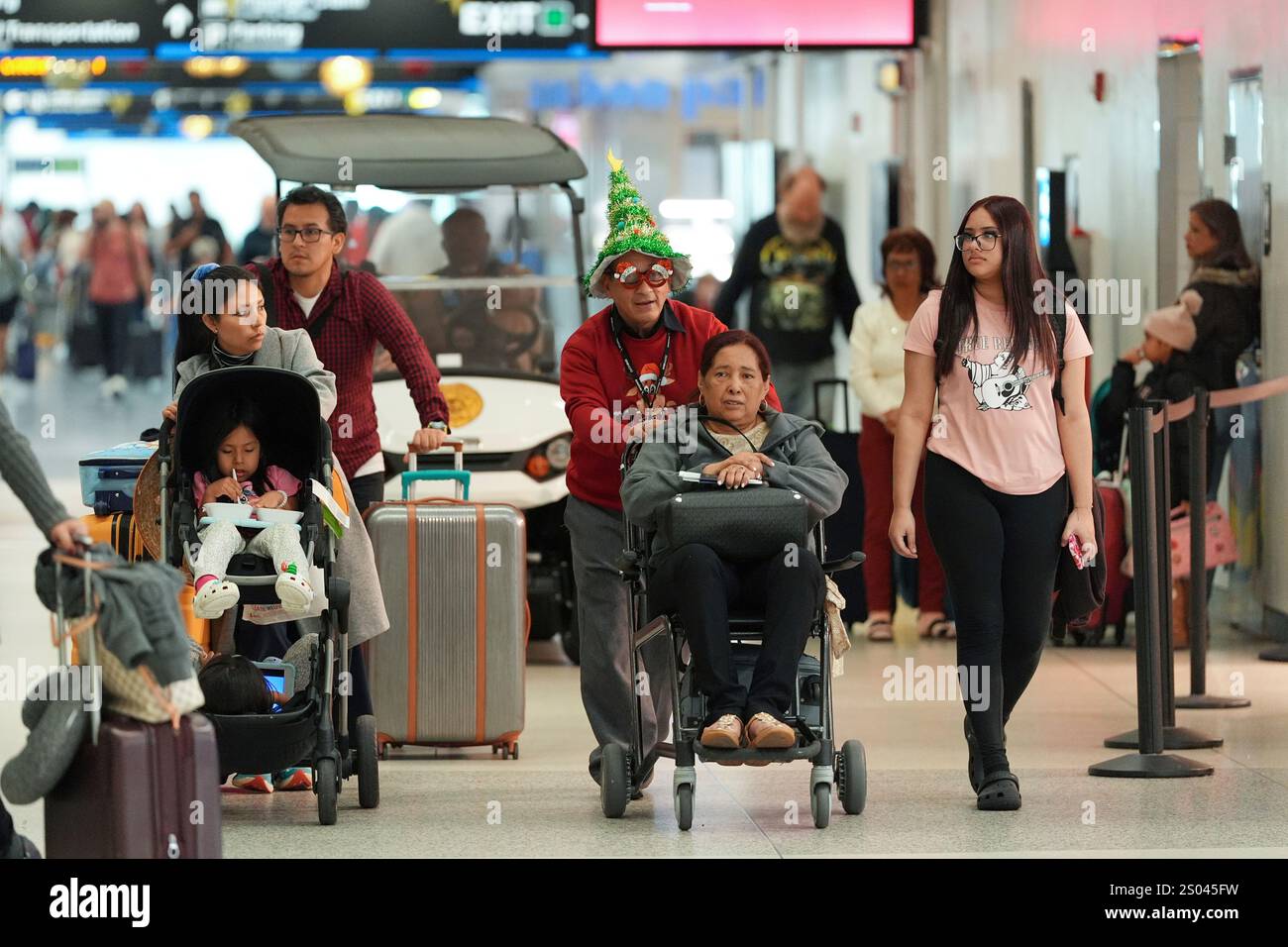 Cesar Davila, who works for the American Airlines partner providing ...