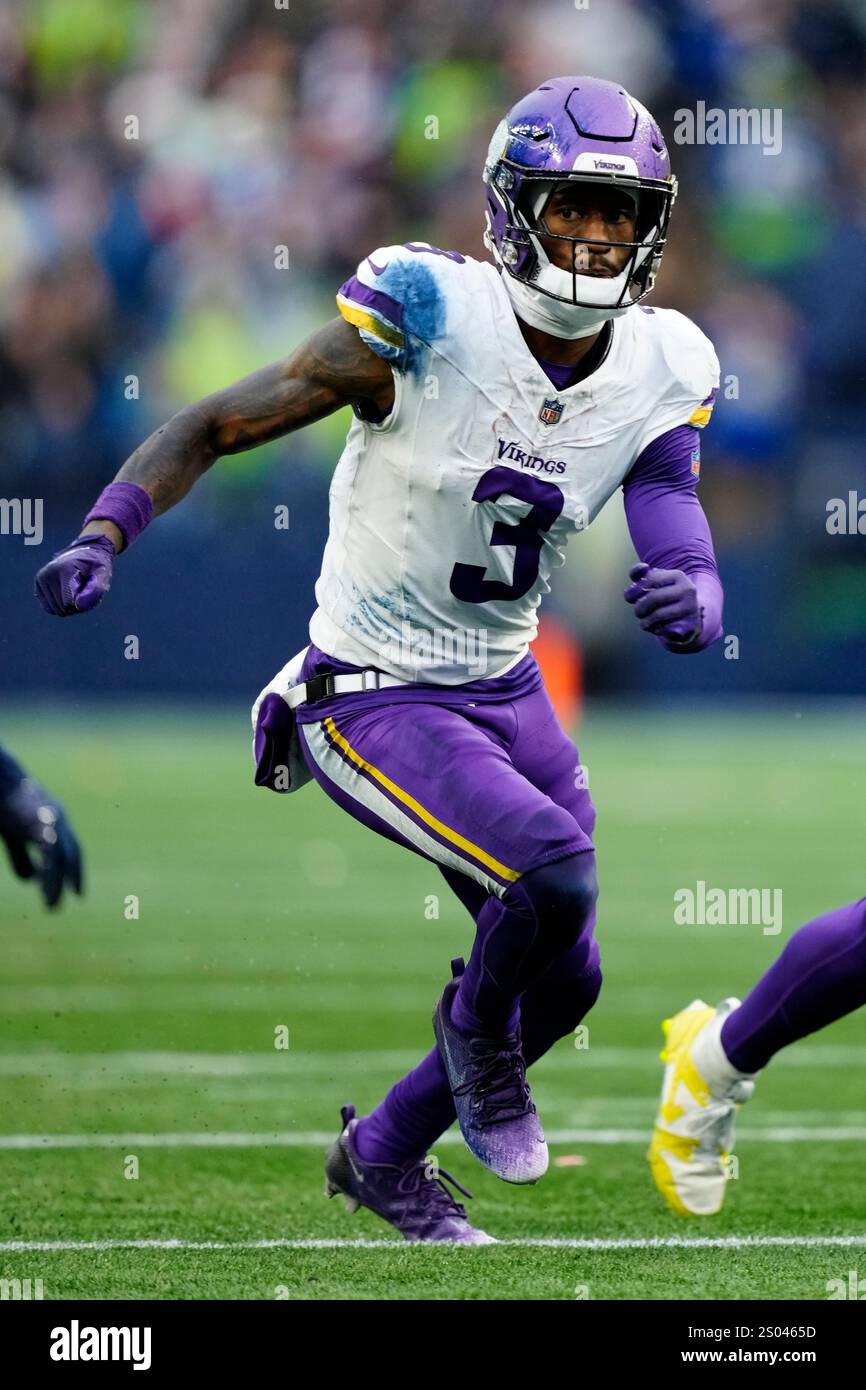 Minnesota Vikings wide receiver Jordan Addison (3) runs down the field ...