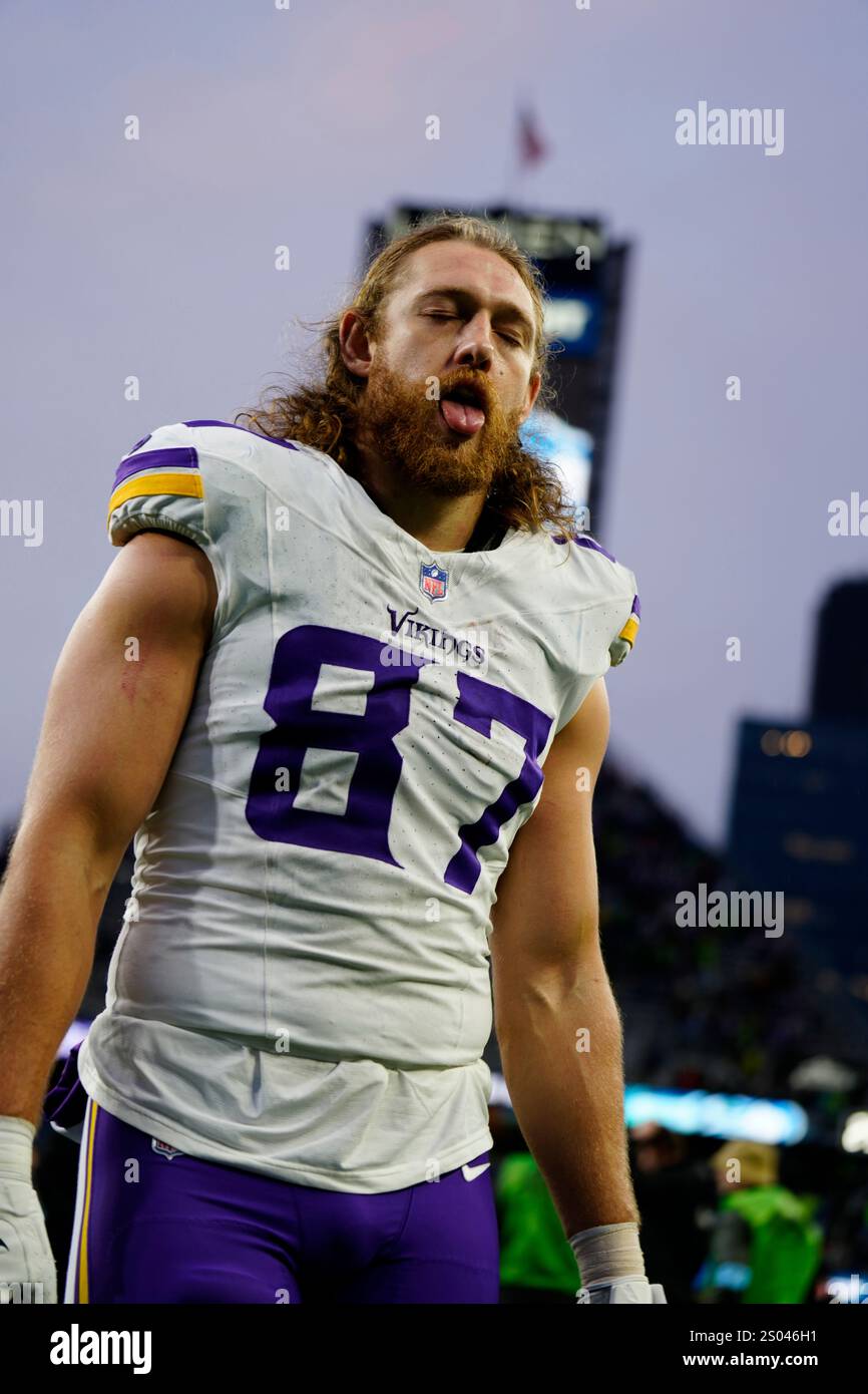 Minnesota Vikings tight end T.J. Hockenson (87) walks off the field ...