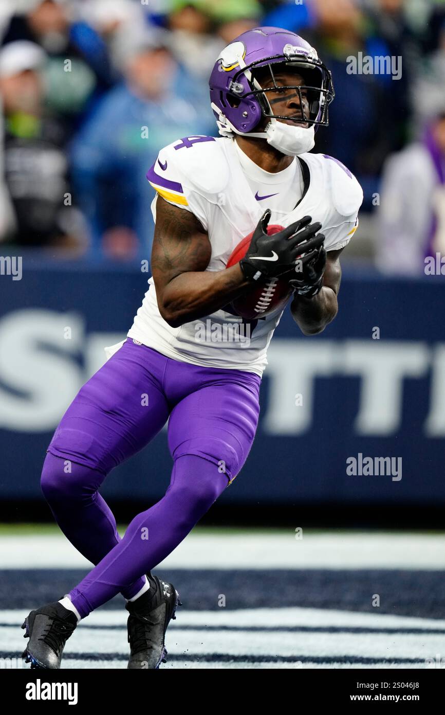 Minnesota Vikings wide receiver Brandon Powell (4) catches the ball ...
