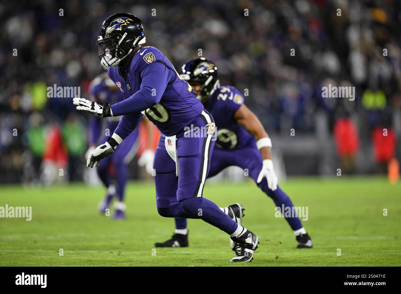 Baltimore Ravens linebacker David Ojabo in action during the second ...