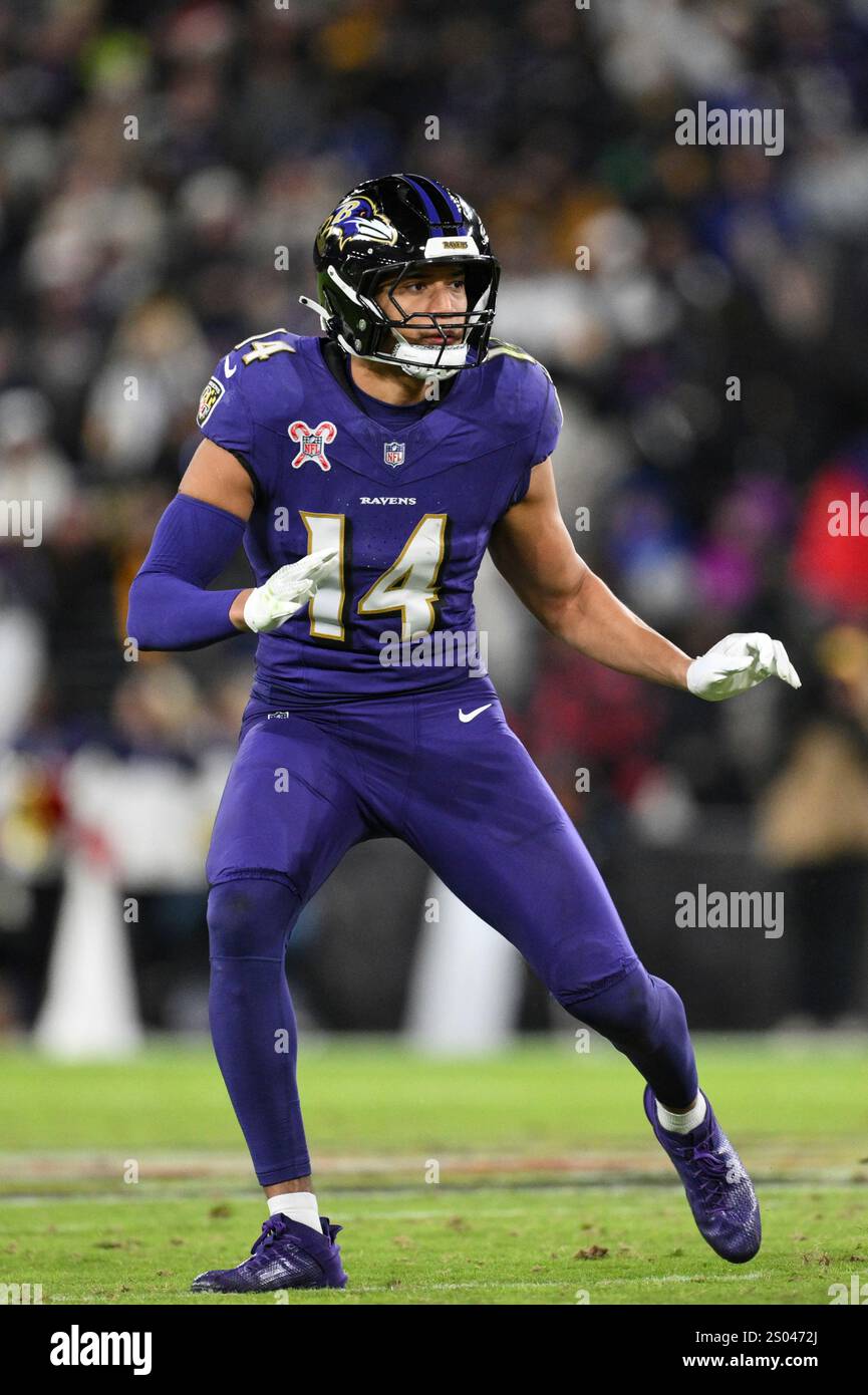 Baltimore Ravens safety Kyle Hamilton (14) in action during the second ...