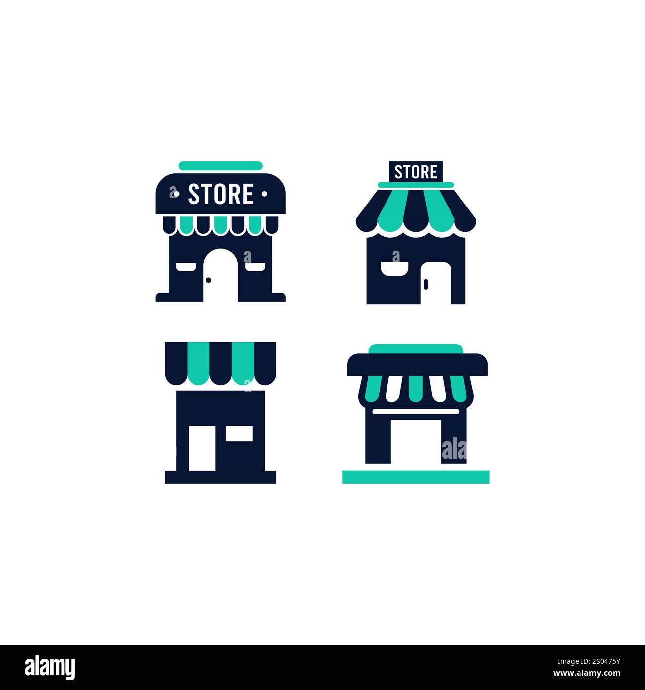 Shop design icons set. Store Icon Vector Illustration Stock Vector ...