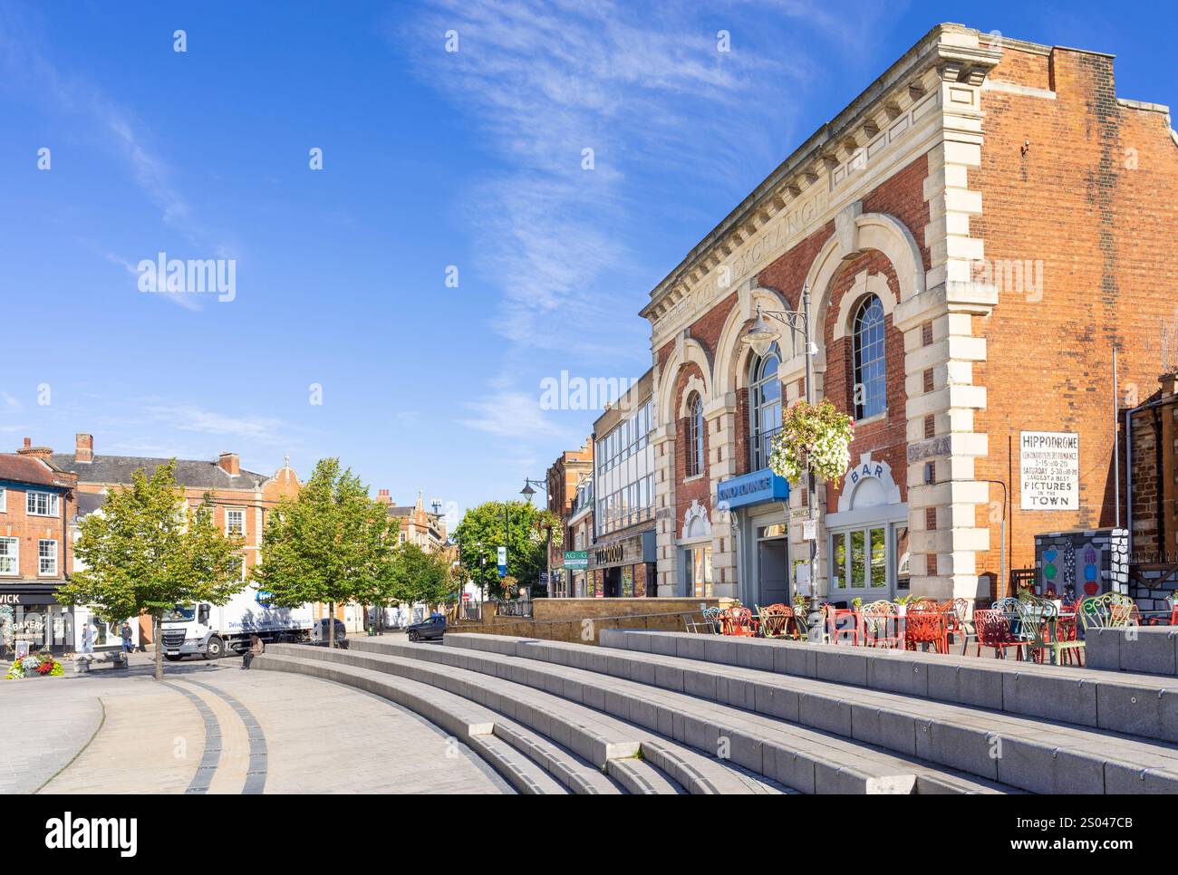 Kettering town centre The Kino Lounge restaurant in the Market Square ...