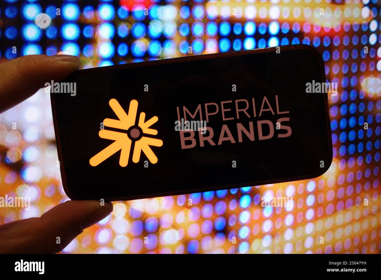 In this photo illustration, the Imperial Brands company logo is seen ...