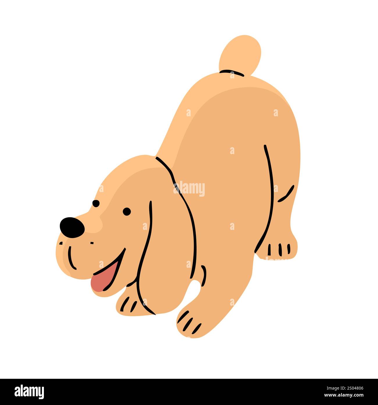 Cute spaniel dog. A pet is a friend. Little cheerful puppy. Animal ...