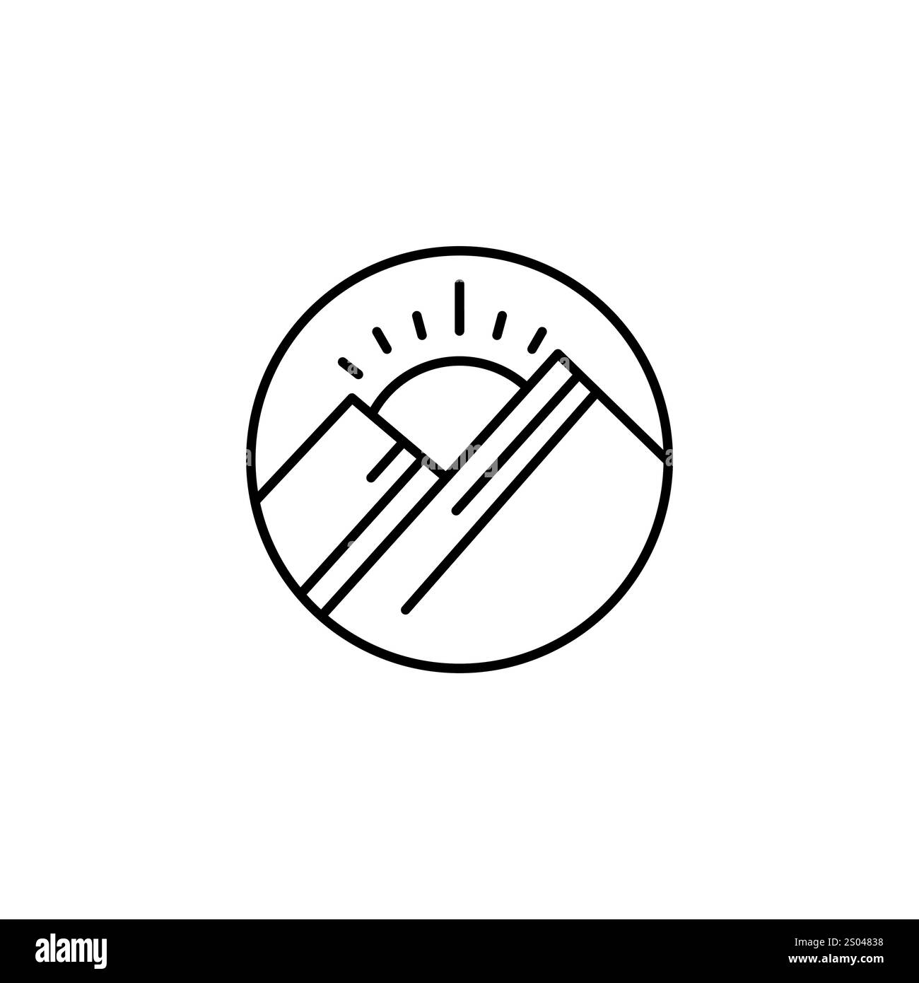 Mountain line art Cut Out Stock Images & Pictures - Alamy