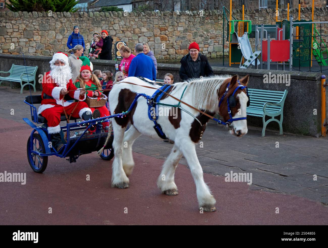 Santa comes to Portobello, Edinburgh, Scotland, UK. 24 December 2024 ...