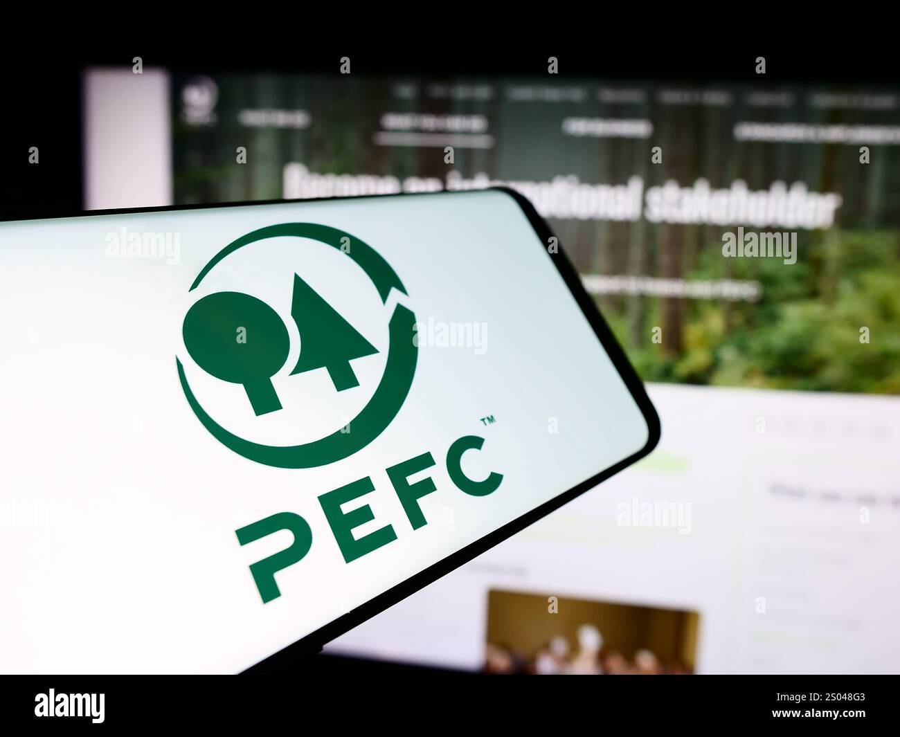 Germany. 1st July, 2024. In this photo illustration, a smartphone with the logo of Programme for ...