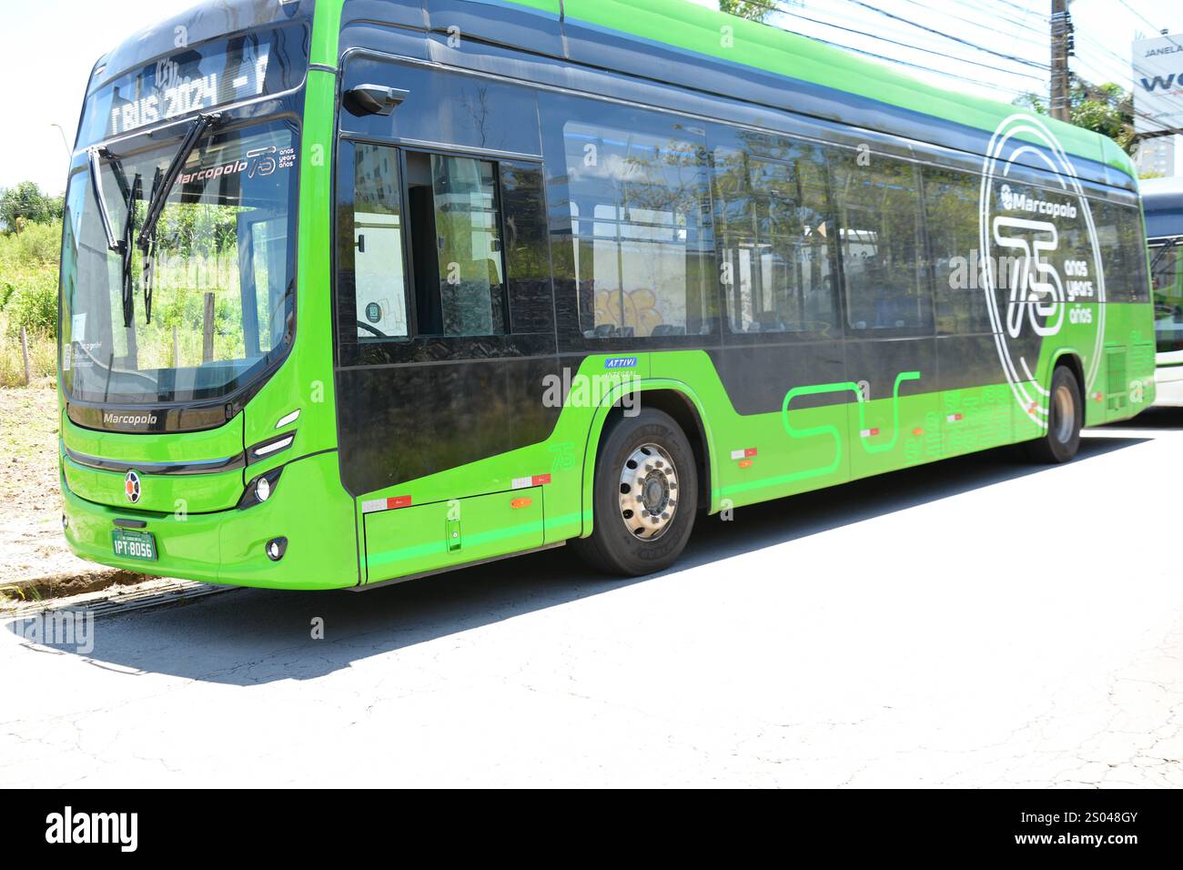 Caxias Do Sul, Brazil. 24th Dec, 2024. Images of electric buses from ...