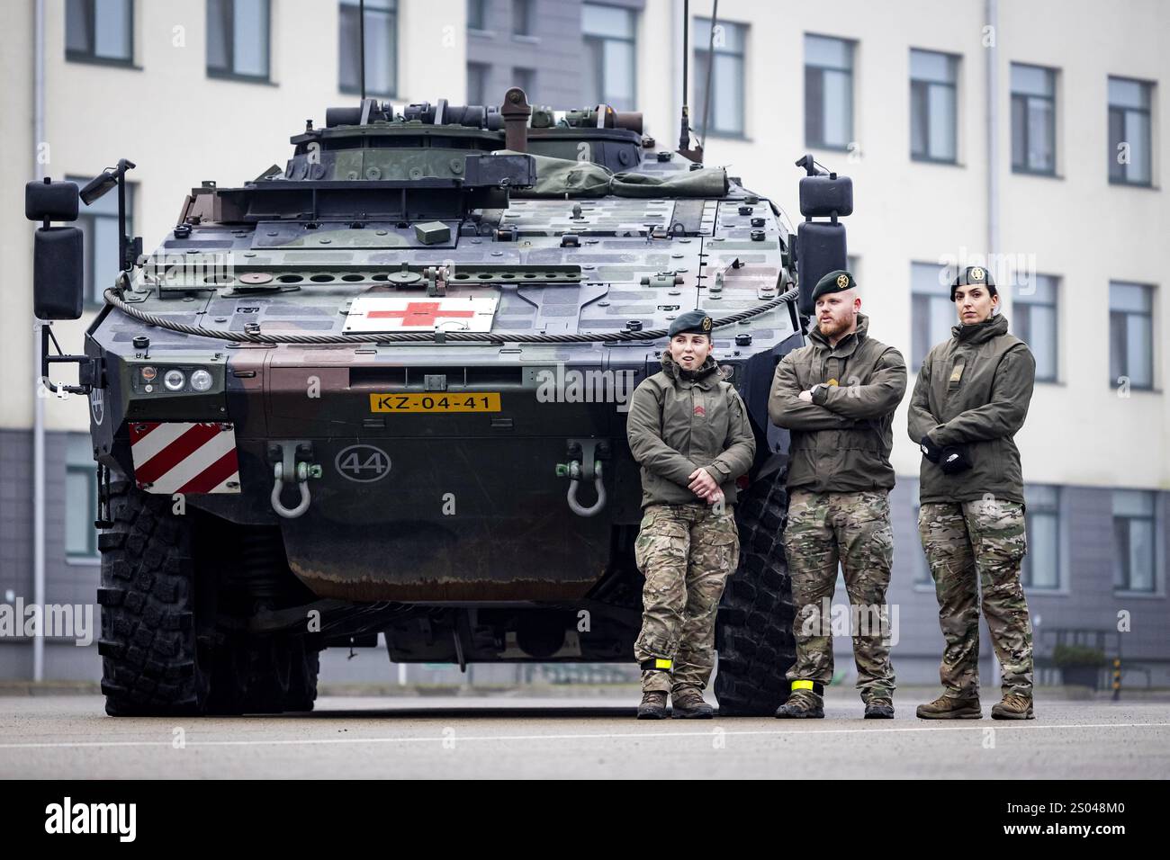 RUKLA - Dutch military at the base in Rukla near the Russian border ...