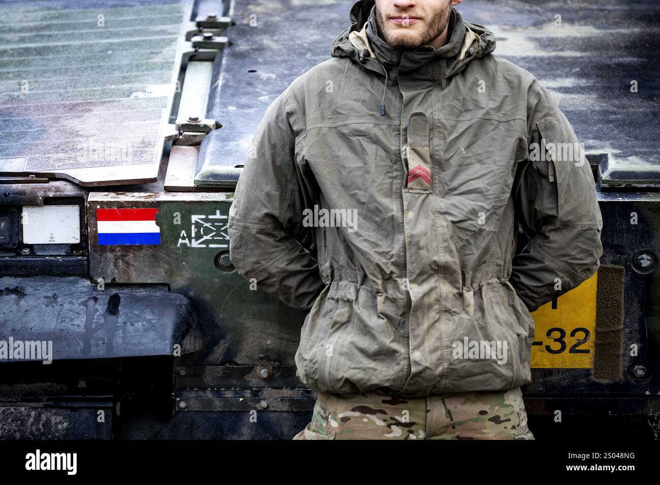 RUKLA - Dutch military at the base in Rukla near the Russian border ...