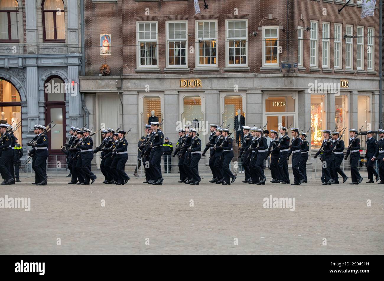 Many Soldiers Marching On The Dam At Amsterdam The Netherlands 10-12 ...
