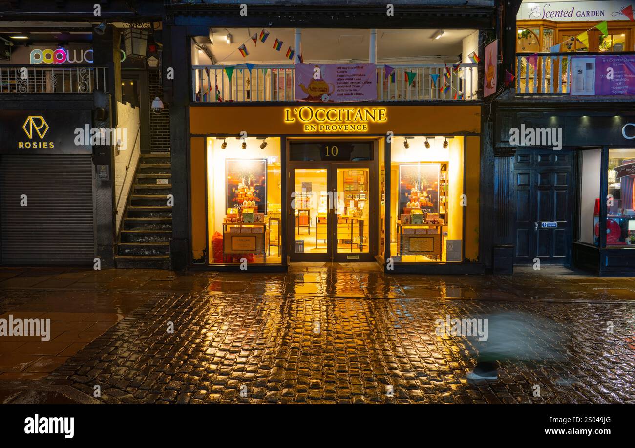 L'Occitane En Provence, Northgate Street, Chester on a very wet ...