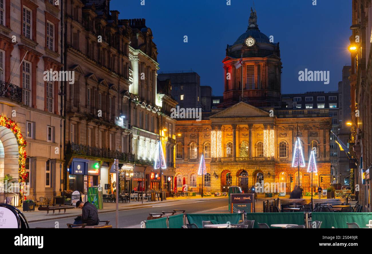 Liverpool Town Hall viewed from Castle Street in December 2024 Stock ...