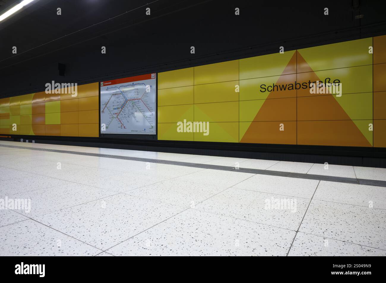 S-Bahn, stop, platform, Schwabstrasse station, public transport, network map, Stuttgart, Baden ...